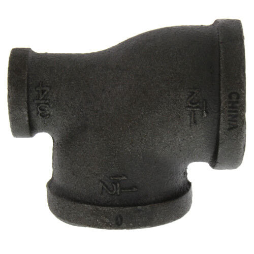 1-1/2" X 3/4" X 1-1/2" Black Malleable Iron Reducing Tees – Mainline ...