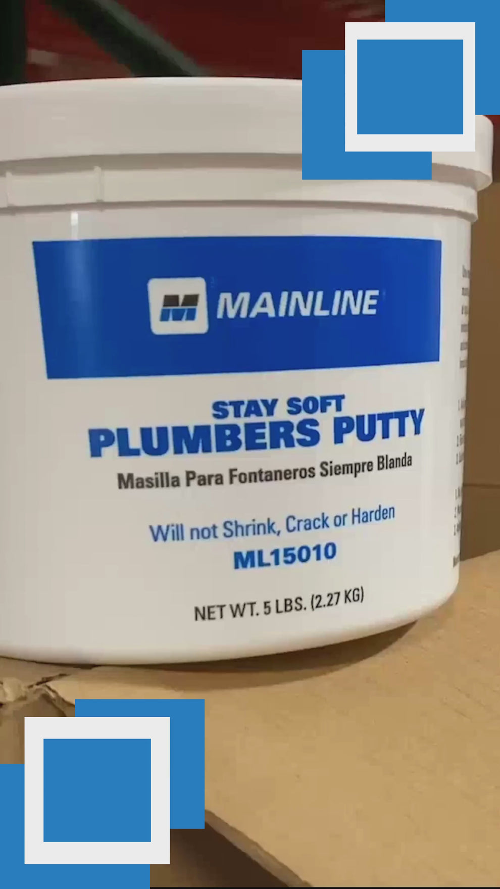 5 lb Stay Soft Plumbers Putty – Mainline Collection